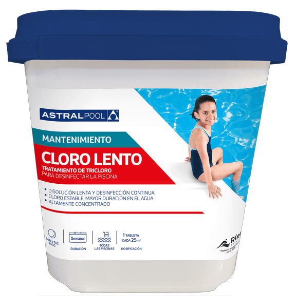 Productos químicos para piscina AstralPool: Slow Chlorine 250g tablets ...